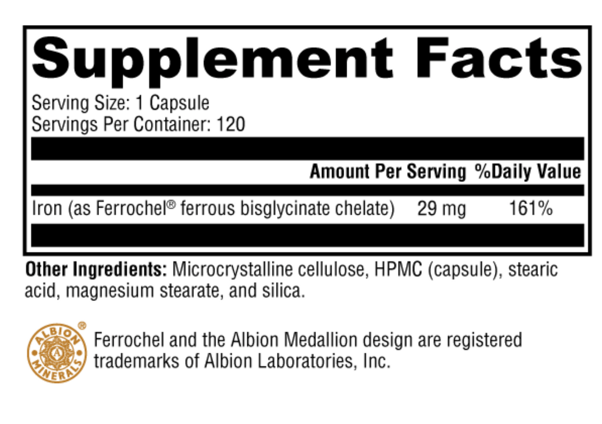 Iron Absorb *New* | Ferrochel® Iron Bisglycinate Chelate by Albion ...